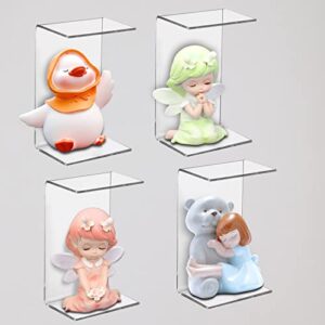 Hedume 16 Pack Clear Acrylic Display Risers, 4.4" x 3.2" x 2.2" Display Stand for Figures, Buffets, Dessert, Cupcakes, Candy, Jewelry and Collectibles