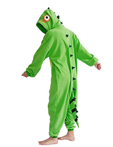 ofodoing Adult Lizard Onesie Animal One-piece Pajamas Cosplay Homewear Sleepwear Jumpsuit Costume for Women Men