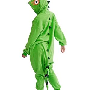 ofodoing Adult Lizard Onesie Animal One-piece Pajamas Cosplay Homewear Sleepwear Jumpsuit Costume for Women Men