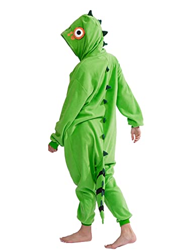 ofodoing Adult Lizard Onesie Animal One-piece Pajamas Cosplay Homewear Sleepwear Jumpsuit Costume for Women Men