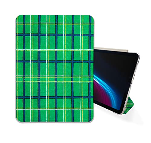 Cute Green Buffalo Plaid case Compatible with iPad Mini Air Pro 7.9 8.3 9.7 10.2 10.9 11 12.9 inch Pattern Cover New 2022 2021 Trifold Stand 3 4 5 6 7 8 9 Generation 231 (9.7" 5/6 gen)