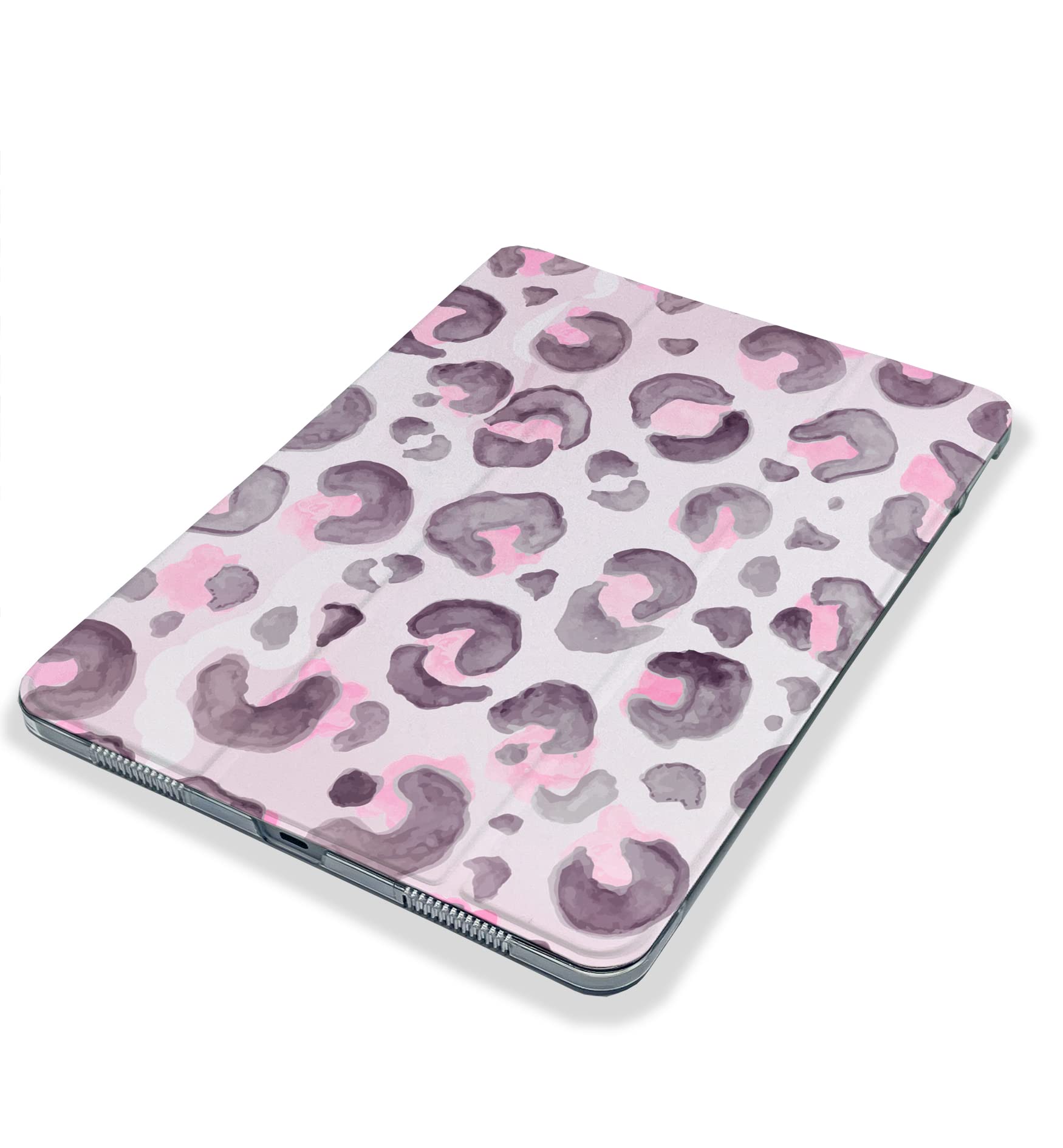 Pink Leopard Cheetah Animal case Compatible with iPad Mini Air Pro 7.9 8.3 9.7 10.2 10.9 11 12.9 inch Pattern Cover New 2022 2021 Trifold Stand 3 4 5 6 7 8 9 Generation 263 (12.9 iPad Pro 3/4/5 gen)