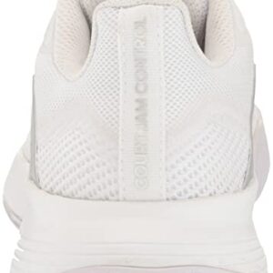 adidas Women's CourtJam Control Sneaker, White/Silver Metallic/White, 8.5