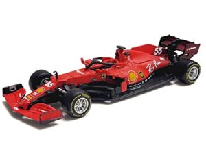 bburago 1/43 2021 ferrari sf21 f1#55 carlos sainz diecast model car 36829