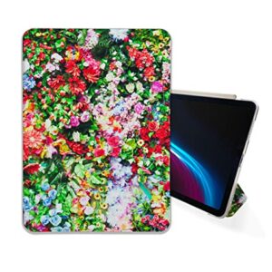 Cute Vintage Flowers Art case Compatible with iPad Mini Air Pro 7.9 8.3 9.7 10.2 10.9 11 12.9 inch Pattern Cover New 2022 2021 Trifold Stand 3 4 5 6 7 8 9 Generation 309 (9.7" 5/6 gen)