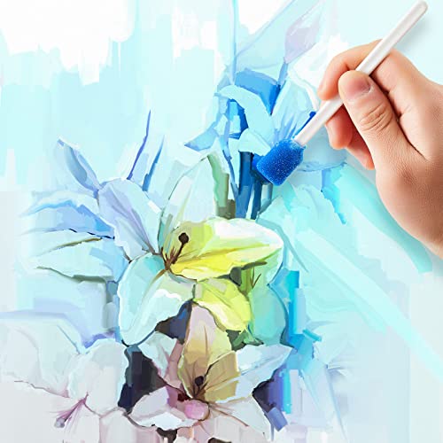 Alcohol Ink Blending Tool Set Include Blending Brush Pen Multiple Tip Shapes Foam Tipped Blending Swabs with Mini Air Blower for Card Making Embossing Painting Rendering (35)