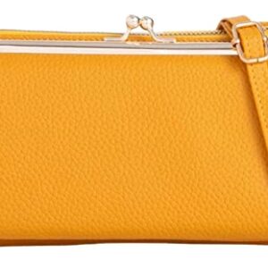 Girly HandBags Womens Vintage Ball Closure Crossbody Bag Purse Mustard