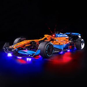 yeabricks led light kit for lego - technic mclaren formula 1 race car building blocks model, led light set compatible with 42141(lego set not included)