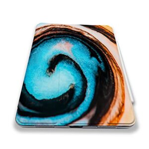 Cute Blue White Quicksand Marble Case Compatible with All Generations iPad Air Pro Mini 5 6 11 inch 12.9 10.9 10.2 9.7 7.9 Plastic Fabric Cover Slim Smart Stand SN873 (8.3" Mini 6th gen)