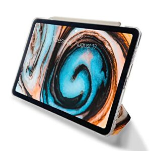 Cute Blue White Quicksand Marble Case Compatible with All Generations iPad Air Pro Mini 5 6 11 inch 12.9 10.9 10.2 9.7 7.9 Plastic Fabric Cover Slim Smart Stand SN873 (8.3" Mini 6th gen)