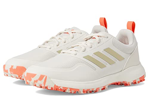 adidas Women's W TECH Response SL3 Golf Shoe, Chalk White/Silver met./Coral Fusion, 8.5