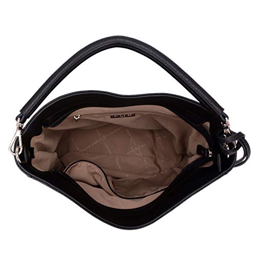 DAVIDJONES Faux Leather Hobo Purse and Wallet set for women Chain Crossbody Shoulder Bags