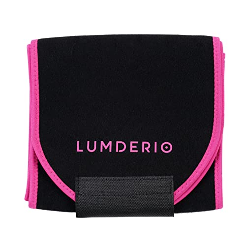 LUMDERIO Waist Trimmer for Women and Men, Neoprene Sports Sweat Band Waist Trainer Sauna Belt Band Belly Stomach Wrap for Workout (Size L (Large))