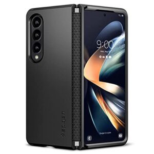 spigen tough armor [hinge protection] designed for galaxy z fold 4 case (2022) - black