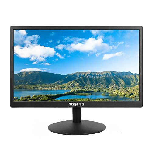 SKitphrati 17 inch PC Monitor LED Monitor 1440x900, 60HZ, 5Ms, 16:10, Viewing Angle 95°(Horizontal),TN Panel, VESA Wall Mountable, VGA & HDMI Port, Black