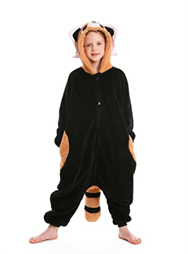 CuteOn Raccoon Onesie for Girls Boys Animal Costume Halloween Christmas for Height 130cm