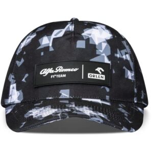 alfa romeo racing f1 camo hat, grey, one size