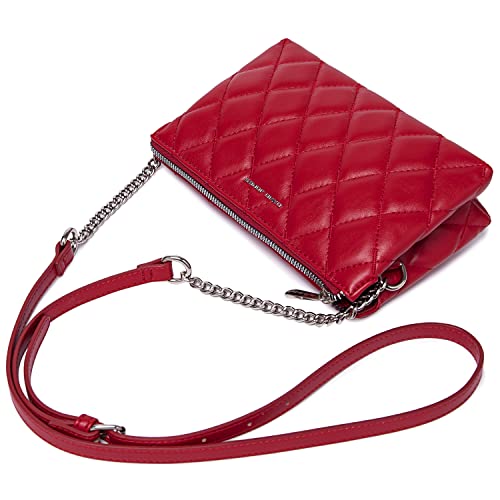 DAVIDJONES Faux Leather Hobo Purse and Wallet set for women Quilted Top Zip Crossbody Bag