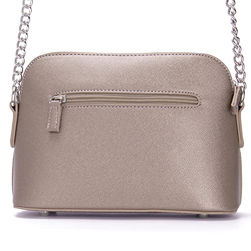 DAVIDJONES Faux Leather Chain Crossbody Bags for women Small Purse