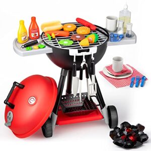 joyin 34 pcs cooking toy set, kitchen toy set, toy bbq grill set, little chef play, kids grill playset interactive bbq toy set for kids