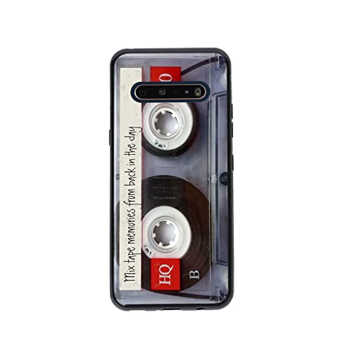 zeleiw autheco Compatible with LG V60 ThinQ 5G Case, Retro Cassette Tape 80s 90s Vintage Music Classic Mixtape Design for LG Case Men Women,Soft Silicone Protective Case for LG