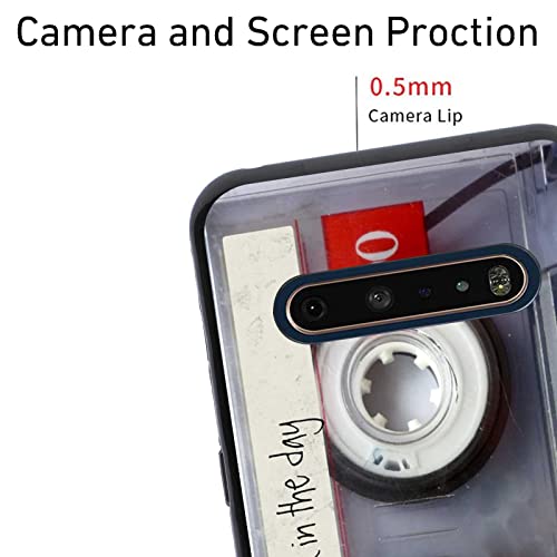 zeleiw autheco Compatible with LG V60 ThinQ 5G Case, Retro Cassette Tape 80s 90s Vintage Music Classic Mixtape Design for LG Case Men Women,Soft Silicone Protective Case for LG