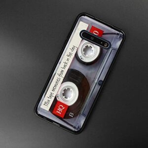 zeleiw autheco Compatible with LG V60 ThinQ 5G Case, Retro Cassette Tape 80s 90s Vintage Music Classic Mixtape Design for LG Case Men Women,Soft Silicone Protective Case for LG