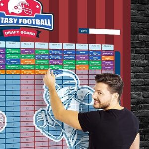 happy aplenty fantasy football draft board 2023-2024 14 team x 20 round fantasy football draft kit 2023-2024 with 500+player labels and blank labels including 2023 top rookie schedule