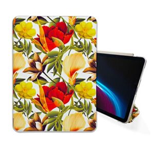 Kawaii Tropical Flower Plants case Compatible with iPad Mini Air Pro 7.9 8.3 9.7 10.2 10.9 11 12.9 inch Pattern Cover New 2022 2021 Trifold Stand 3 4 5 6 7 8 9 Generation 476 (11" Pro 1/2/3 gen)