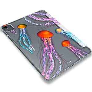 Cute Jellyfish Nature Ocean case Compatible with iPad Mini Air Pro 7.9 8.3 9.7 10.2 10.9 11 12.9 inch Pattern Cover New 2022 2021 Trifold Stand 3 4 5 6 7 8 9 Generation 478 (9.7" 5/6 gen)