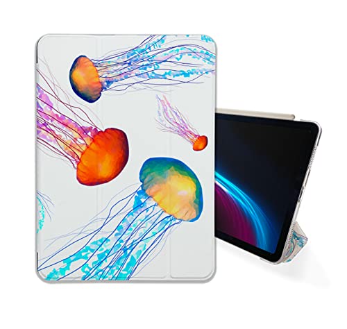 Cute Jellyfish Nature Ocean case Compatible with iPad Mini Air Pro 7.9 8.3 9.7 10.2 10.9 11 12.9 inch Pattern Cover New 2022 2021 Trifold Stand 3 4 5 6 7 8 9 Generation 478 (9.7" 5/6 gen)