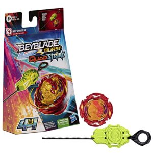 beyblade burst quadstrike bolt spryzen s8 spinning top starter pack, balance/attack type battling game with launcher, kids toy set