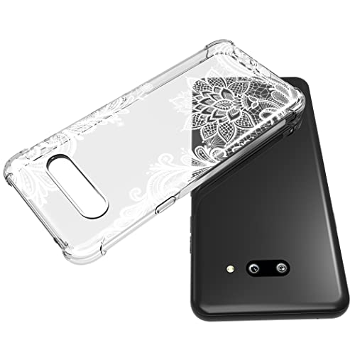 Ueokeird Phone Case for LG V60 ThinQ 5G Case/LG V60/LM-V600 Case Girls Women, Slim Shockproof Clear Floral Pattern Soft Flexible TPU Protective Cover for LG V60 (Mandala)