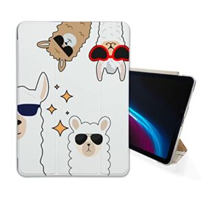 Cute Llama Kawaii Alpaca case Compatible with iPad Mini Air Pro 7.9 8.3 9.7 10.2 10.9 11 12.9 inch Pattern Cover New 2022 2021 Trifold Stand 3 4 5 6 7 8 9 Generation 497 (11" Pro 1/2/3 gen)