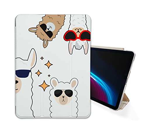 Cute Llama Kawaii Alpaca case Compatible with iPad Mini Air Pro 7.9 8.3 9.7 10.2 10.9 11 12.9 inch Pattern Cover New 2022 2021 Trifold Stand 3 4 5 6 7 8 9 Generation 497 (11" Pro 1/2/3 gen)