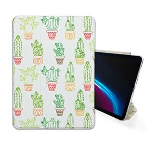 Kawaii Cactus Cute Painted case Compatible with iPad Mini Air Pro 7.9 8.3 9.7 10.2 10.9 11 12.9 inch Pattern Cover New 2022 2021 Trifold Stand 3 4 5 6 7 8 9 Generation 502 (7.9" Mini 4/5)