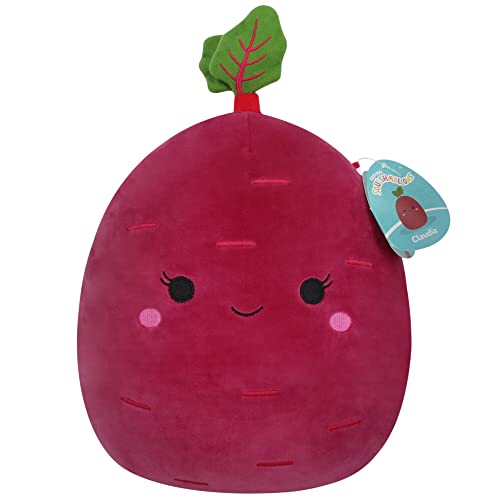 Squishmallows 12-Inch Claudia Purple Beet - Medium-Sized Ultrasoft Official Kelly Toy Plush