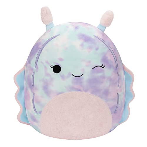 Squishmallows 14-Inch Dottie Pink and Blue Tie-Dye Sea Slug - Large Ultrasoft Official Kelly Toy Plush