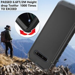 Asuwish Phone Case for LG V60 ThinQ V60ThinQ 5G G9 Thin Q with Tempered Glass Screen Protector and Cell Cover Hybrid Rugged Shockproof Hard Protective Accessories LGV60 V 60 60ThinQ 60V Women Black