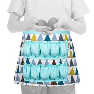 aurya kids egg apron, chicken eggs collecting gathering holder apron, hen duck goose eggs holder apron for children