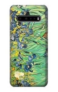 r0210 vangogh irises case cover for lg v60 thinq 5g