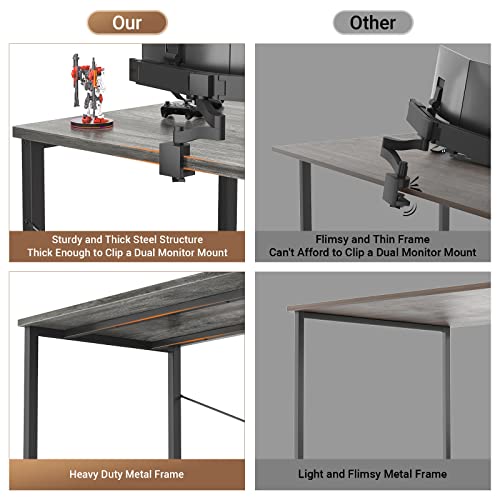 armocity Computer Desk, Gaming Desk with Power Outlet and USB, 40 Inch Reversible Laptop Table with Moveable Monitor Stand, Small Desk for Small Spaces, Home Office, Gaming Room, Black Oak and Black