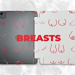 Cute Painted Breasts Art case Compatible with iPad Mini Air Pro 7.9 8.3 9.7 10.2 10.9 11 12.9 inch Pattern Cover New 2022 2021 Trifold Stand 3 4 5 6 7 8 9 Generation 579 (7.9" Mini 4/5)