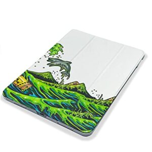 Great Wave Kanagawa Toxic case Compatible with iPad Mini Air Pro 7.9 8.3 9.7 10.2 10.9 11 12.9 inch Pattern Cover New 2022 2021 Trifold Stand 3 4 5 6 7 8 9 Generation 582 (11" Pro 1/2/3 gen)