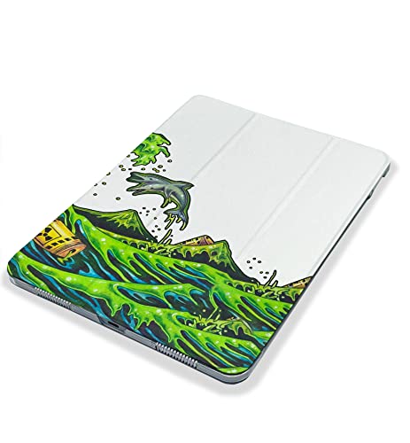 Great Wave Kanagawa Toxic case Compatible with iPad Mini Air Pro 7.9 8.3 9.7 10.2 10.9 11 12.9 inch Pattern Cover New 2022 2021 Trifold Stand 3 4 5 6 7 8 9 Generation 582 (11" Pro 1/2/3 gen)