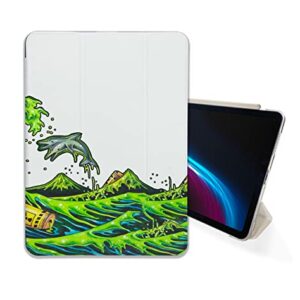 Great Wave Kanagawa Toxic case Compatible with iPad Mini Air Pro 7.9 8.3 9.7 10.2 10.9 11 12.9 inch Pattern Cover New 2022 2021 Trifold Stand 3 4 5 6 7 8 9 Generation 582 (11" Pro 1/2/3 gen)