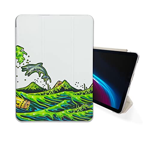 Great Wave Kanagawa Toxic case Compatible with iPad Mini Air Pro 7.9 8.3 9.7 10.2 10.9 11 12.9 inch Pattern Cover New 2022 2021 Trifold Stand 3 4 5 6 7 8 9 Generation 582 (11" Pro 1/2/3 gen)