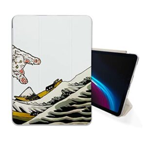 Great Wave Kanagawa Cat case Compatible with iPad Mini Air Pro 7.9 8.3 9.7 10.2 10.9 11 12.9 inch Pattern Cover New 2022 2021 Trifold Stand 3 4 5 6 7 8 9 Generation 583 (10.2" 7/8/9 gen)