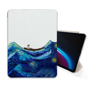 Great Wave Kanagawa Starry Night case Compatible with iPad Mini Air Pro 7.9 8.3 9.7 10.2 10.9 11 12.9 inch Pattern Cover New 2022 2021 Trifold Stand 3 4 5 6 7 8 9 Generation 584 (10.2" 7/8/9 gen)