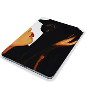 Cute Painted Girl Black Cat case Compatible with iPad Mini Air Pro 7.9 8.3 9.7 10.2 10.9 11 12.9 inch Pattern Cover New 2022 2021 Trifold Stand 3 4 5 6 7 8 9 Generation 588 (10.9" Air 4)